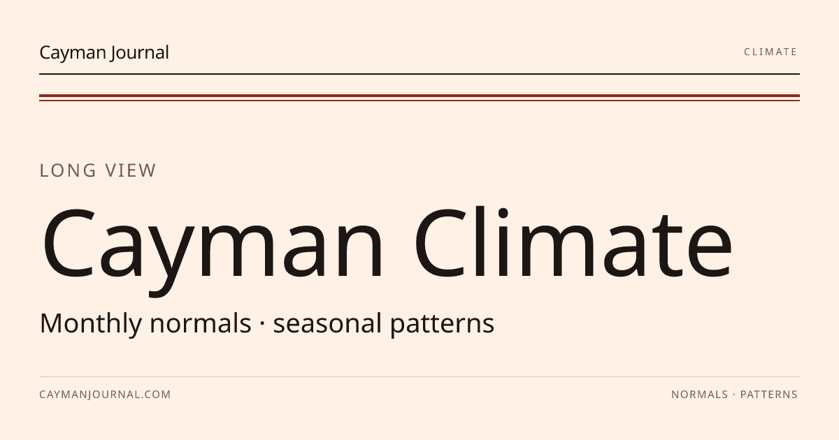 Cayman Islands Climate — Monthly Normals & Records | Cayman Journal ...